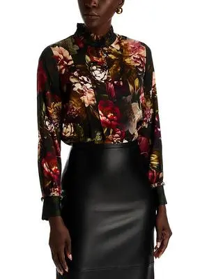 Elie Tahari The Brie Floral Top - Enchanted