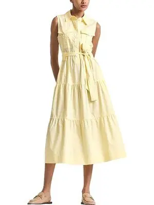 Derek Lam 10 Crosby Florence Sleeveless Dress - Buttercup