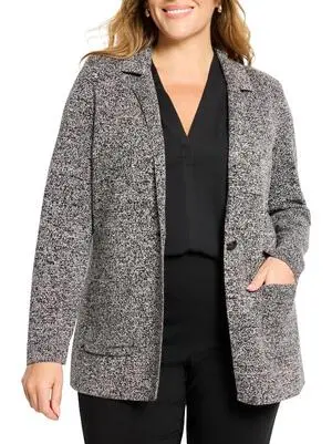 NIC+ZOE Knit Blazer - Black Mix