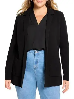 NIC+ZOE Knit Blazer - Black Onyx