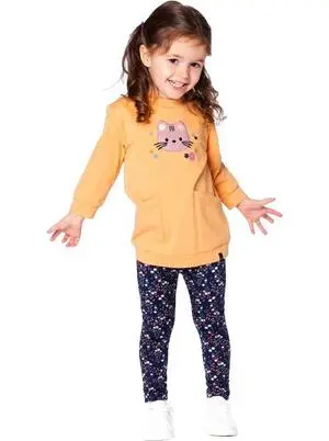 DEUX PAR DEUX Tunic And Leggings Set - Golden Yellow