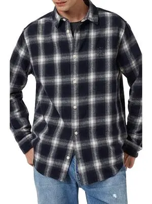 ALLSAINTS Have Check Plaid Button-up Shirt - Azzurra Blue
