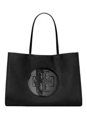 Tory Burch Ella Patent Nylon Tote - Black