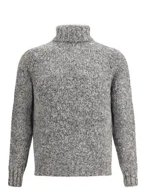 Brunello Cucinelli Buttoned Turtleneck Sweater - Grey
