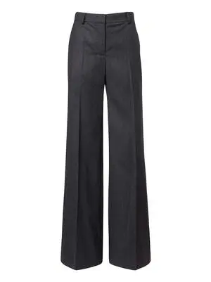 Stella McCartney Wool Flannel Wide-leg Pants - Grey