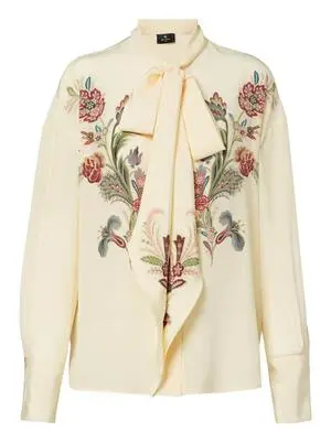 Etro Floral Silk Blouse - Yellow