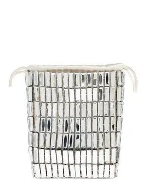 SELF-PORTRAIT Crystal Mini Bag - Silver