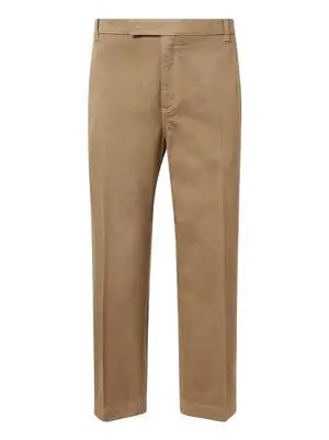 Thom Browne Cotton Twill Straight Pants - Beige