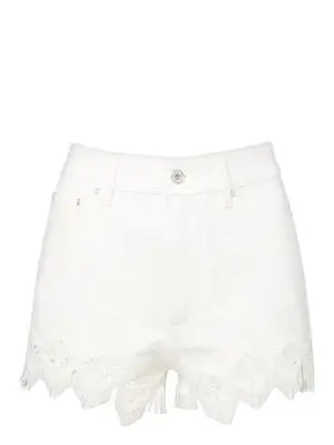 Rabanne Macramé Cotton Shorts - White