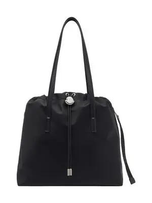 Moncler Leather-trimmed Tote Bag - Black