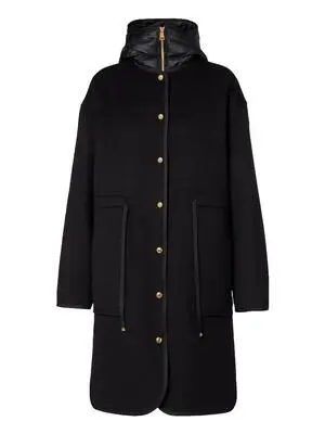 Moncler Bonreposse Wool And Cashmere Down Coat - Black