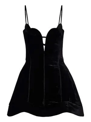 MARIA LUCIA HOHAN Kemna Bustier Minidress - Black