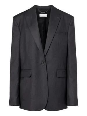 Stella McCartney Iconic Wool Flannel Blazer - Grey