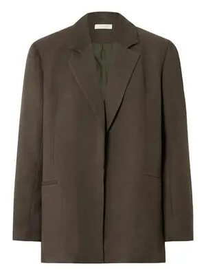 Faithfull The Brand Felix Oversized Woven Blazer - Green