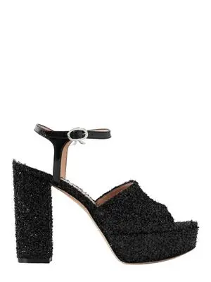GIANVITO ROSSI 110 Embellished Tulle Platform Sandals - Black
