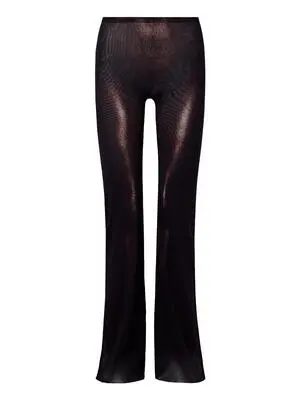 Jean Paul Gaultier Trompe L'oeil Printed Mesh Straight-leg Pants - Brown