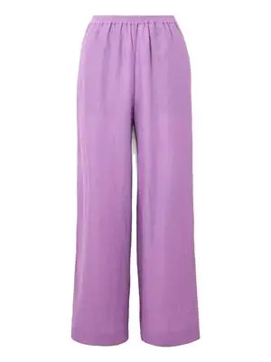 ERES L'intemporel Select Linen Wide-leg Pants - Purple