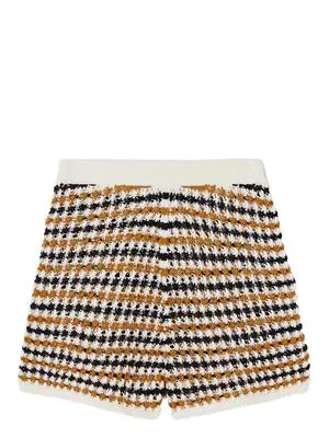 ERES Disco Open-knit Cotton-blend Shorts - Yellow