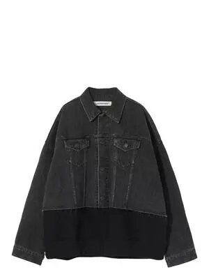 UNDERCOVERISM Denim-paneled Cotton Jacket - Black