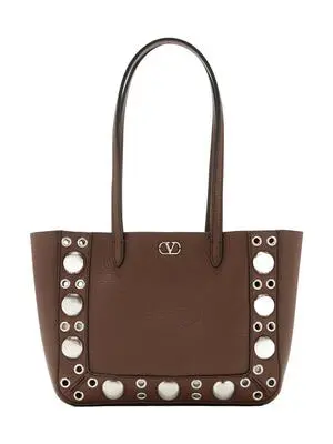 Valentino Garavani Nellcote Mini Studded Tote Bag - Brown