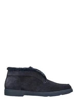 Santoni Fortune Shearling-lined Ankle Boots - Blue/dark