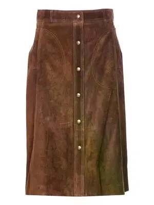 ARMA Button-front Midi Skirt - Brown