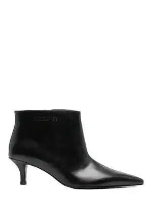 Patrizia Pepe 55mm Pointed-toe Leather Ankle Boots - Black