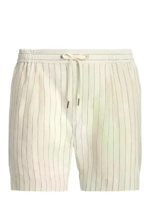 Ralph Lauren Pinstripe Drawstring Shorts - Neutrals