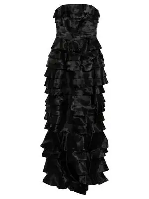 SAIID KOBEISY Layered Organza Dress - Black