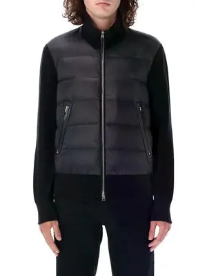 TOM FORD Padded-Panel Long-Sleeve Jacket Black