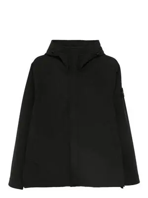 Stone Island Softshell Hooded Parka - Black