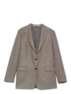 Tagliatore Houndstooth-check Single-breasted Blazer - Neutrals