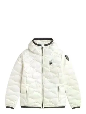 BLAUER. Quilted Hooded Jacket - White