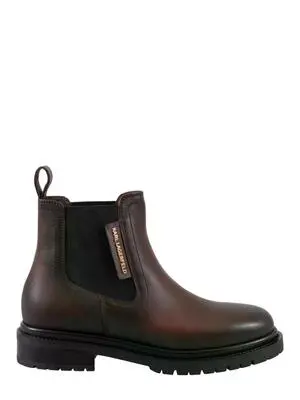 KARL LAGERFELD Leather Chelsea Boots
