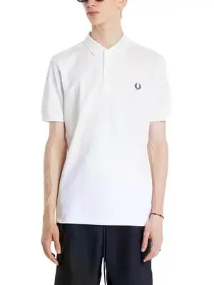 Fred Perry Logo-embroidered Piqué Polo Shirt - White