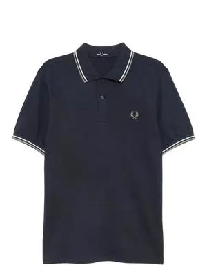 Fred Perry Logo-embroidered Polo Shirt - Blue
