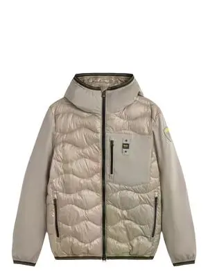 BLAUER. Quilted Hooded Jacket - Neutrals
