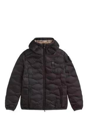 BLAUER. Quilted Hooded Jacket - Black