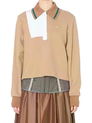 Kolor Pleated-panel Waffle Top - Neutrals