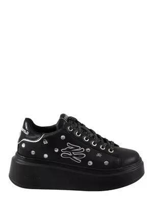 Karl Lagerfeld Platform Studded Sneakers - Black