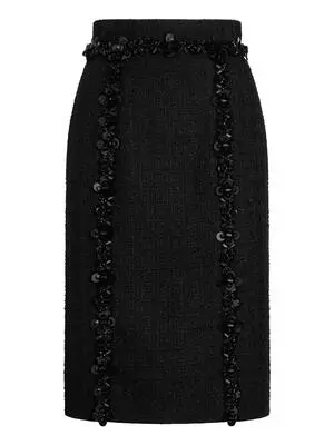 Dolce & Gabbana Stretch Mat Sheath Skirt - Black