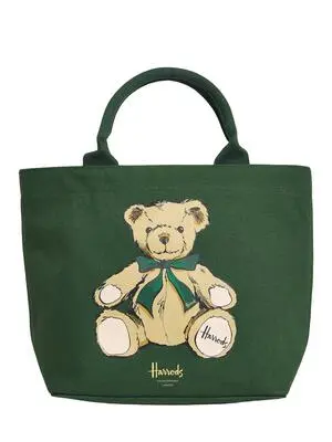 Harrods Small Henry Bear Tote Bag - Green