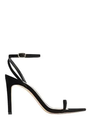 STUART WEITZMAN Dancer 95 Suede Sandals - Black