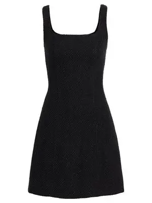 Veronica Beard Delphine Cotton-blend Tweed Mini Dress - Black