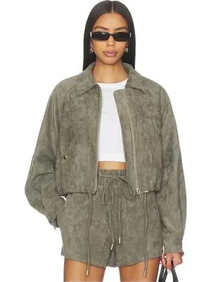 Blanknyc Faux Suede Jacket - Desert Sage