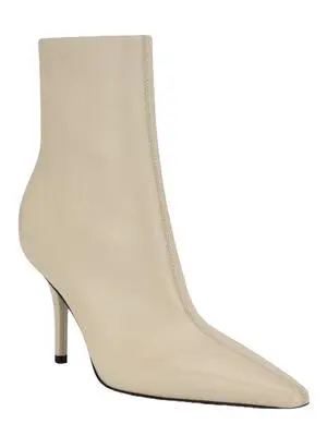 Nine West Pointed Toe Stiletto Bootie - Ivory