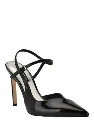Nine West Ankle Strap Pointed Toe Pumps - Black