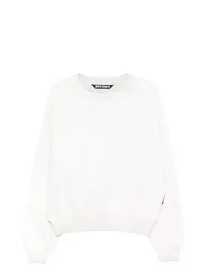 Palm Angels Crew-neck Cotton Sweatshirt - White