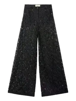 Blumarine Rébrodé-lace Trousers - Black