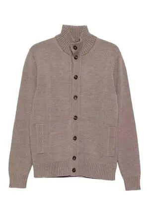 ZANONE High-neck Button-fastening Cardigan - Brown